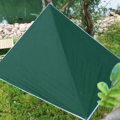 China Diamond Shaped Square Sun Shade Sail Canopy 210T Polyester Plaid Cloth Camping Canopy for sale