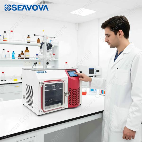 Quality 3Kg Programmable Benchtop Lyophilizer Pilot Scale Freeze Dryer for sale