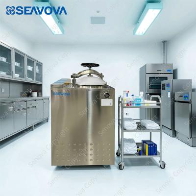 China 75L Pulse Vacuum Steam Sterilizer 0.22MPa Vertical Autoclave for sale