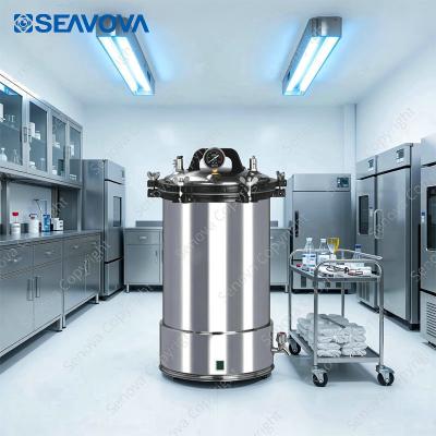 China 18L Fully SS Portable Autoclave Portable Pressure Steam Sterilizer CE Approval for sale