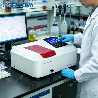 China Single Beam UV Vis Visible Spectrophotometer UA-500C with 2nm Bandwidth and 190-1100nm Wavelength for sale