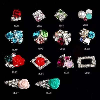 China Flower Ice Cream 3D Nail Art Sticker Glitter Rhinestones Decoration jewelry ML85-98 for sale