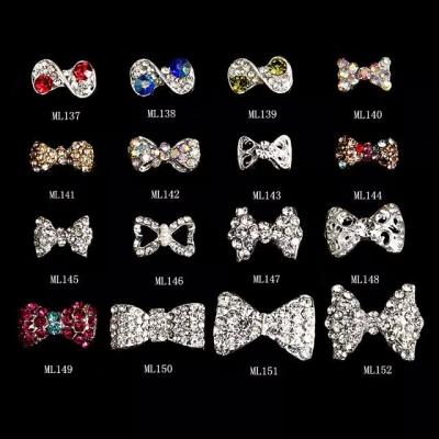China 3D Bow SUPERIOR Alloy Jewelry Nail Art Decoration Glitter Rhinestones ML137-152 for sale