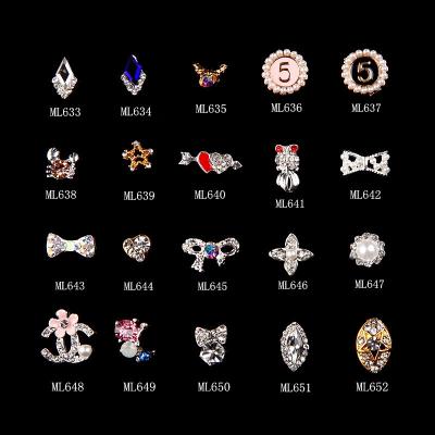 China 3D Nail Art Decoration Alloy Jewelry Bow Knot Glitter Rhinestone  ML633-652 for sale