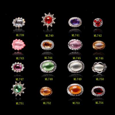 China Opal Alloy Jewelry Nail Art Decoration Colorful Glitter Rhinestone Gem ML739-754 for sale