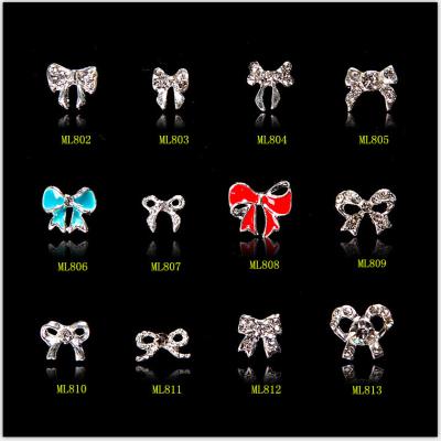 China Silver 3D Nail Art Decoration Alloy Jewelry Glitter Rhinestone ML802-813 for sale