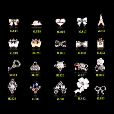 China Alloy Jewelry 3D DIY Rhinestone Nail Art Glitters Slices ML814-833 for sale