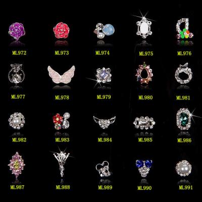 China 3D Alloy Jewelry Nail Art Decoration Rose Glitter Rhinestone ML972-991 for sale