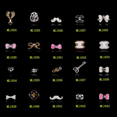 China Nail Jewelry Zircon Alloy Glitter Alloy Rhinestone Nail Art Sticker Slices ML1024-1043 for sale
