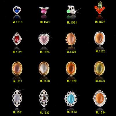 China gems nail stone 3D nail jewelry for nail art decoration scrapbooking tools  ML1519-1534 for sale