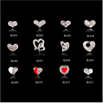 China Hot NEW Wholesale Alloy Jewelry 3D Nail Art Jewelry Nail rhinestones Sticker Supplier Number ML664-671 for sale