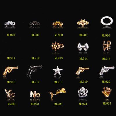 China Hot NEW Wholesale Alloy Jewelry 3D Nail Art Jewelry Nail rhinestones Sticker Supplier Number ML906-926 for sale