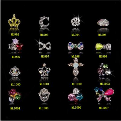 China Hot NEW Wholesale Alloy Jewelry 3D Nail Art Jewelry Nail rhinestones Sticker Supplier Number ML992-1007 for sale
