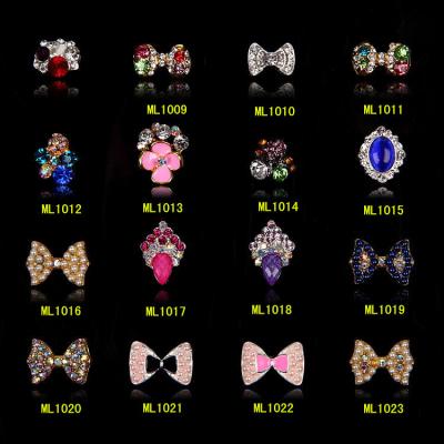 China Hot NEW Wholesale Alloy Jewelry 3D Nail Art Jewelry Nail rhinestones Sticker Supplier Number ML1008-1023 for sale