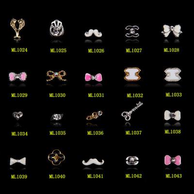 China Hot NEW Wholesale Alloy Jewelry 3D Nail Art Jewelry Nail rhinestones Sticker Supplier Number ML1024-1043 for sale