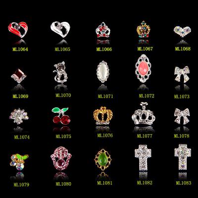 China Hot NEW Wholesale Alloy Jewelry 3D Nail Art Jewelry Nail rhinestones Sticker Supplier Number ML1064-1083 for sale