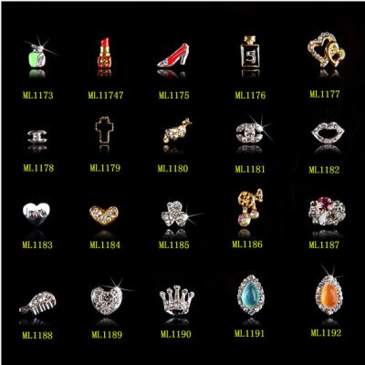 China Hot NEW Wholesale Alloy Jewelry 3D Nail Art Jewelry Nail rhinestones Sticker Supplier Number ML1173-1192 for sale