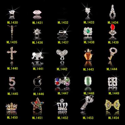 China Hot NEW Wholesale Alloy Jewelry 3D Nail Art Jewelry Nail rhinestones Sticker Supplier Number ML1530-1454 for sale