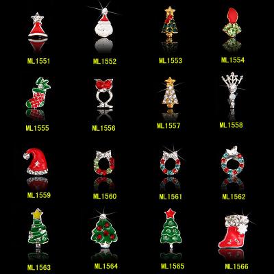 China Hot NEW Wholesale Alloy Jewelry 3D Nail Art Jewelry Nail rhinestones Sticker Supplier Number ML1551-1566 for sale