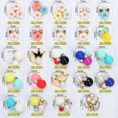 China Hot NEW Wholesale Alloy Jewelry 3D Nail Art Jewelry Nail rhinestones Sticker Supplier Number ML1820-1843 for sale