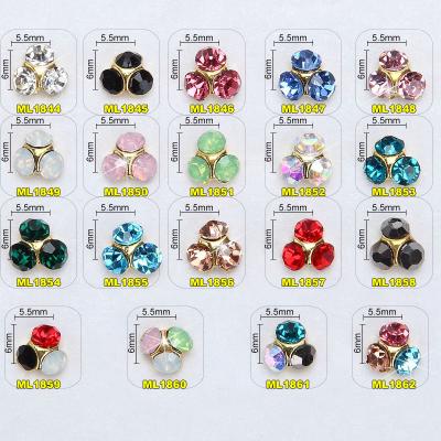 China Hot NEW Wholesale Alloy Jewelry 3D Nail Art Jewelry Nail rhinestones Sticker Supplier Number ML1844-1862 for sale