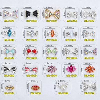 China Hot NEW Wholesale Alloy Jewelry 3D Nail Art Jewelry Nail rhinestones Sticker Supplier Number ML1887-1901 for sale