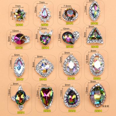 China Hot NEW Wholesale Alloy Jewelry 3D Nail Art Jewelry Nail rhinestones Sticker Supplier Number ML2039-2054 for sale