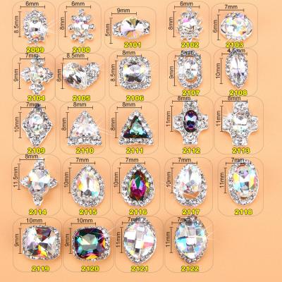 China Hot NEW Wholesale Alloy Jewelry 3D Nail Art Jewelry Nail rhinestones Sticker Supplier Number ML2099-2122 for sale
