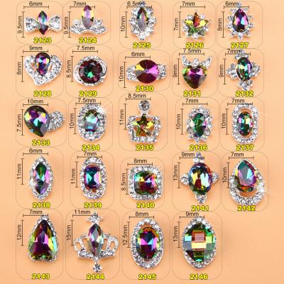 China Hot NEW Wholesale Alloy Jewelry 3D Nail Art Jewelry Nail rhinestones Sticker Supplier Number ML2123-2146 for sale