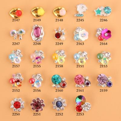 China Hot NEW Wholesale Alloy Jewelry 3D Nail Art Jewelry Nail rhinestones Sticker Supplier Number ML2147-2253 for sale