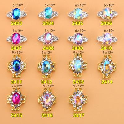 China Hot NEW Wholesale Alloy Jewelry 3D Nail Art Jewelry Nail rhinestones Sticker Supplier Number ML2403-2417 for sale