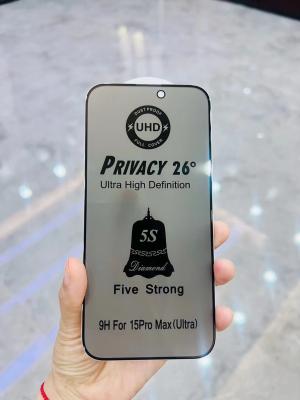 中国 Uhd 高品質 高解像度 5 強い フルカバー テンパーガラス プライバシースクリーン保護具 iPhone用 販売のため