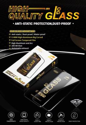 China OG Glass ESD HD28 Anti Static clear Screen Protector AB  Thick Glue 0.4MM Hing Alumin Glass 150C Super Large Radian Te koop