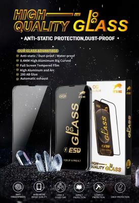 China OG Glass ESD HD28 Anti Static clear Screen Protector AB  Thick Glue 0.4MM Hing Alumin Glass 150C Super Large Radian Te koop