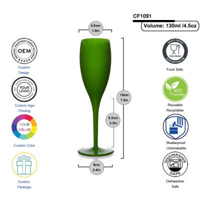 Cina Reusable Clear Plastic Champagne Glasses Dishwasher Safe in vendita