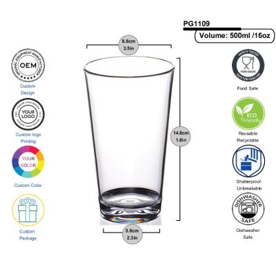 Cina 500ml chiaramente ha stampato la plastica di plastica Stein Cups delle tazze 16oz pp PS della birra in vendita