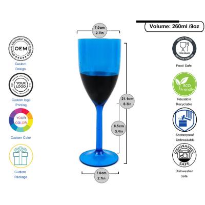 Cina Food Grade Plastic Champagne Flutes Solid Color Custmoized Color And Logo in vendita