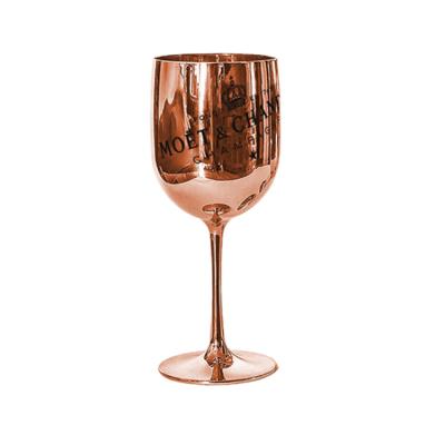 Cina Oro Moet Chandon Plastic Coupe Glasses Champagne Flutes acrilico 15.5oz in vendita