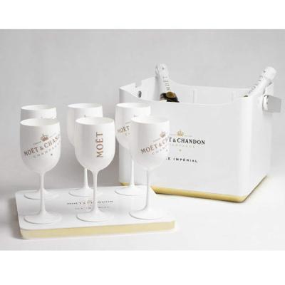 Cina Vetri di vino di plastica riutilizzabili - il nero Moet Champagne Glass di Safe FDA della lavastoviglie in vendita