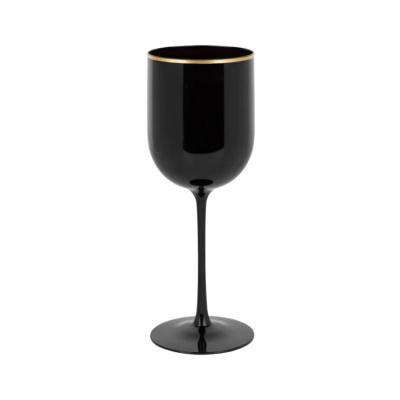 China Plastic de Wijndrinkbeker van China 405ml/15oz met Gouden Rand voor Partij Te koop