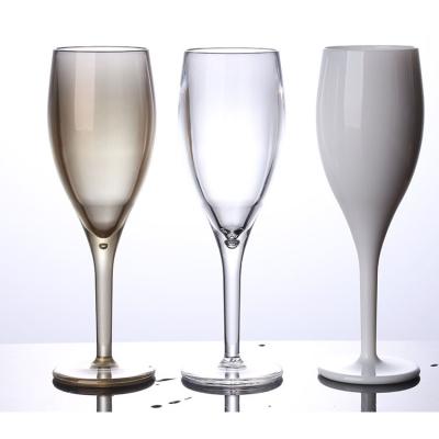 Cina 2.5oz piccolo SAN Champagne Flutes Glasses biodegradabile di plastica 70ml in vendita