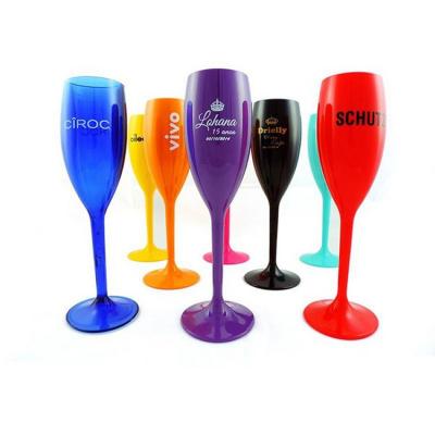 China Chandon Gekleurd Acryl de Wijnglas van Polycarbonaatchampagne flutes 165ml 5.5oz Te koop