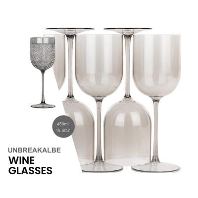 Cina Vetri di vino di plastica riutilizzabili - il nero Moet Champagne Glass di Safe FDA della lavastoviglie in vendita