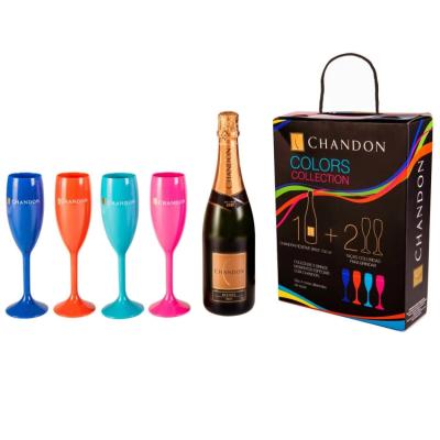 China Chandon Gekleurd Acryl de Wijnglas van Polycarbonaatchampagne flutes 165ml 5.5oz Te koop
