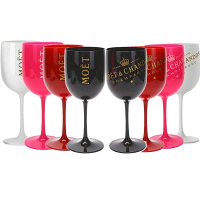 Cina Moet Chandon Accessories Champagne Glasses bollato infrangibile con Moet Printing in vendita