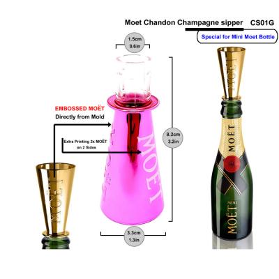 Cina Becco portatile Champagne Sipper della bottiglia di vino di Moet Wine Pourer Light Weight del commestibile in vendita