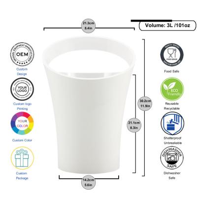 Cina Edizione limitata di plastica riutilizzabile Moet Chandon Cooler di Champagne Ice Bucket 101oz in vendita