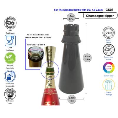 Cina Champagne Sipper Wine Promotion Gift Accessories Customized Logo in vendita