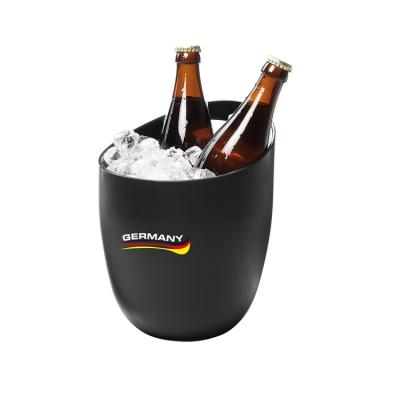 Cina Secchiello del ghiaccio di plastica nero trasparente di Antivari Butler Wine Chiller Bucket PS in vendita