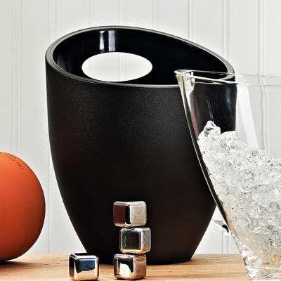 Cina Secchiello del ghiaccio di plastica nero trasparente di Antivari Butler Wine Chiller Bucket PS in vendita
